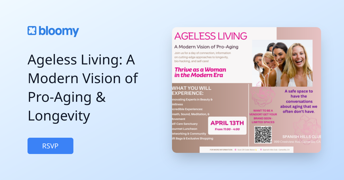 Ageless Living: A Modern Vision of Pro-Aging & Longevity - Sunday, April 13
