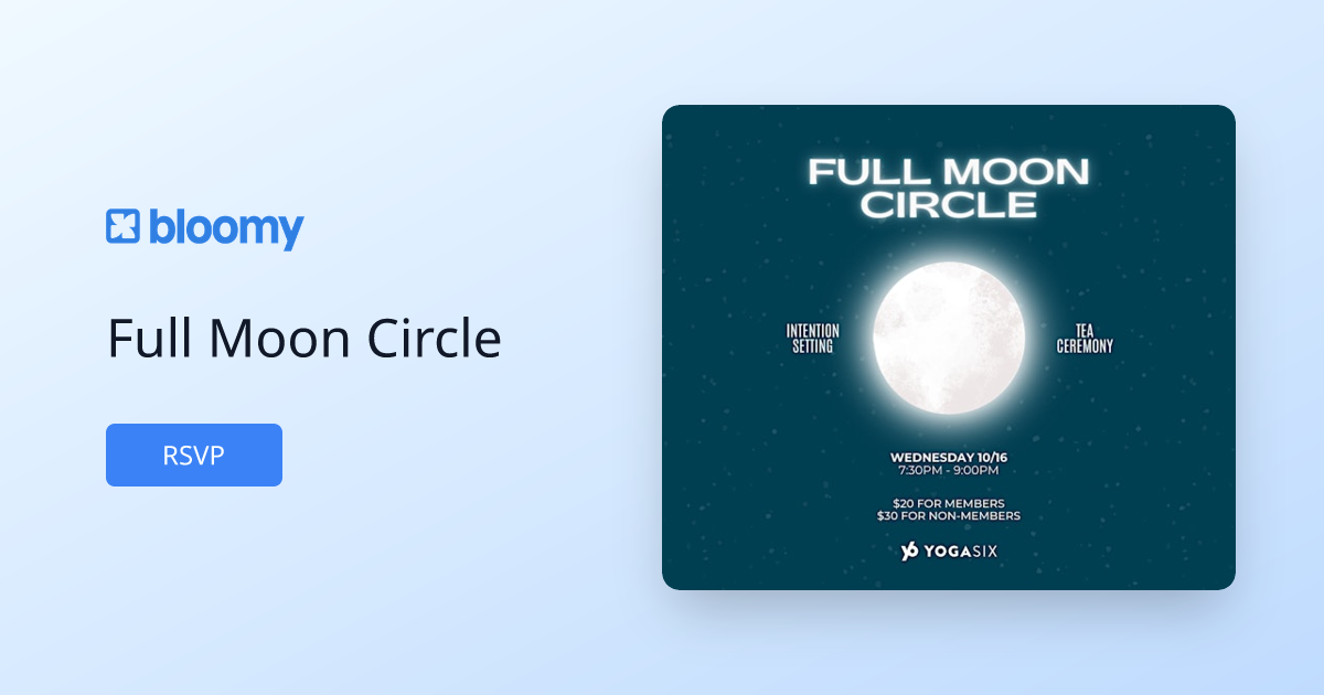 Full Moon Circle - Wednesday, October 16
