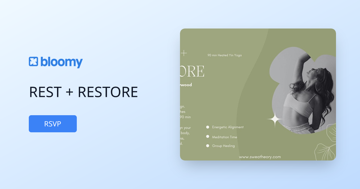 REST + RESTORE - Saturday, March 1