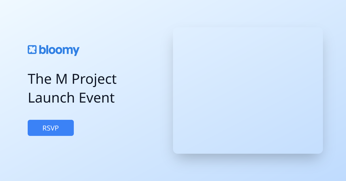 The M Project Launch Event - Sunday, August 24